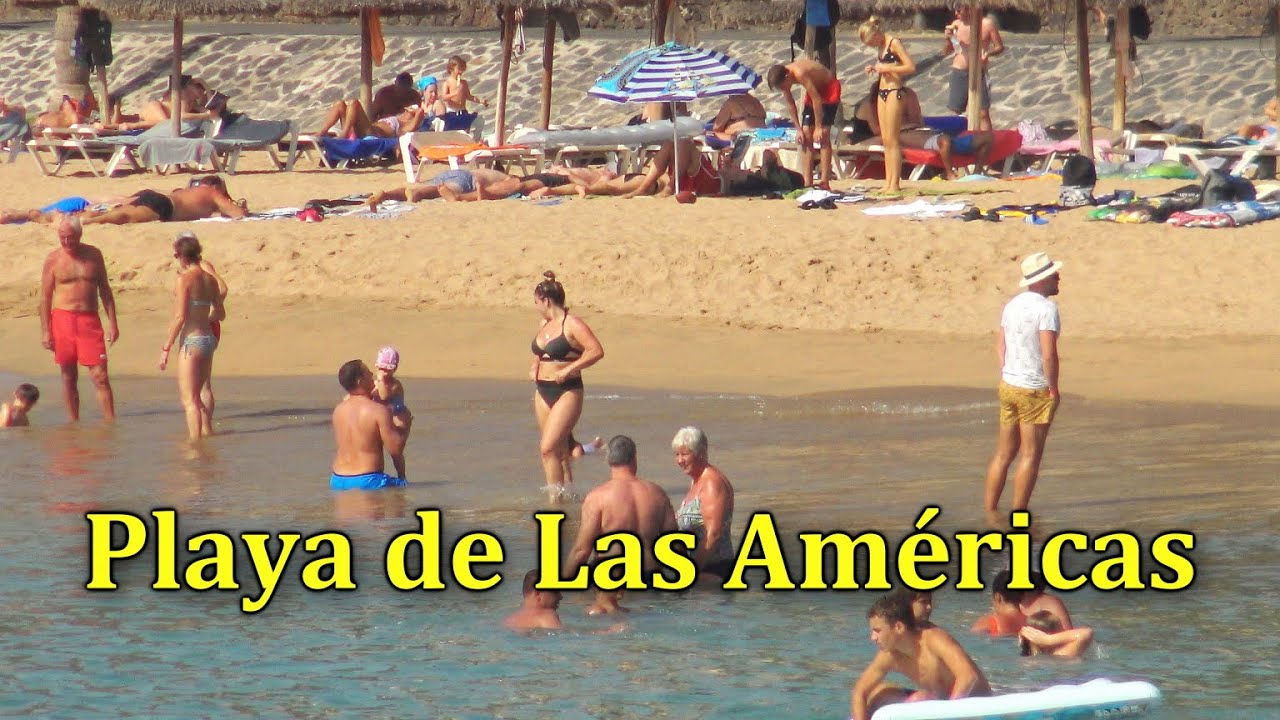 Playa De Las Americas Tenerife Walk Along Playa Del Camison Beach And
