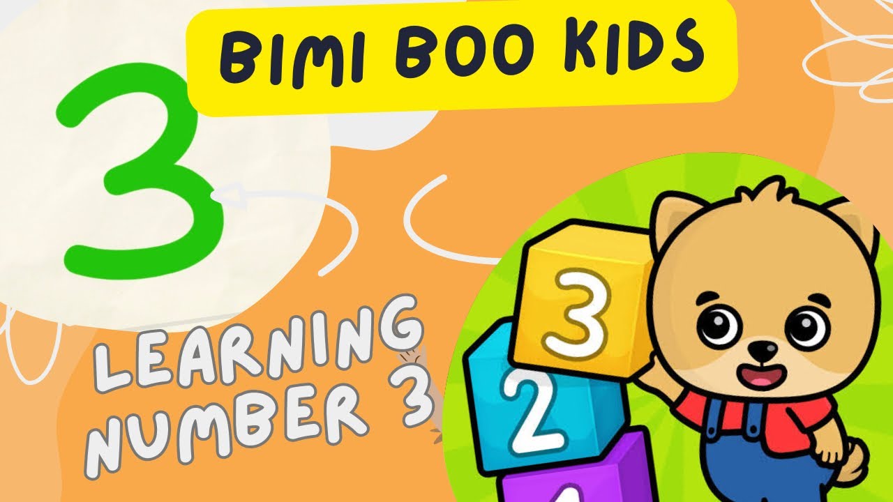 The number 3 | learning video game in English for kids and toddlers ...