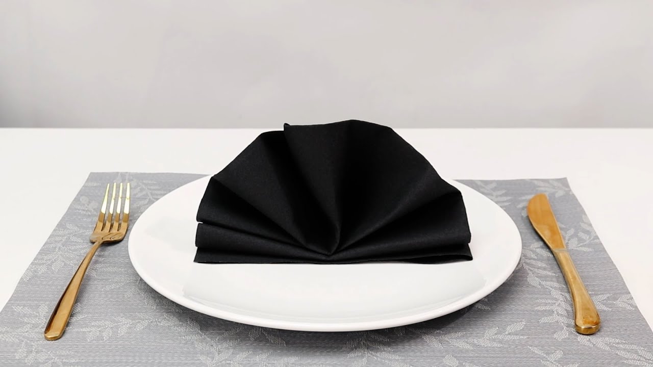 Simple Napkin Folding--2--Make Your Dinner Table Elegent - YouTube