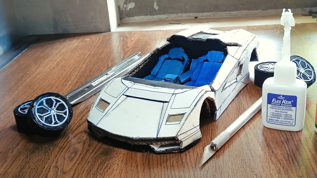 How to make lumbhorghini car from card board||lumbhorghini countach ...