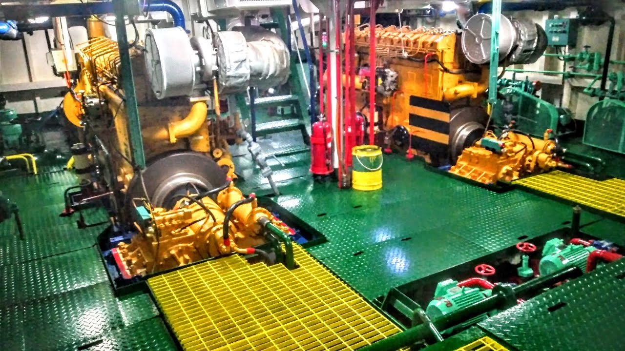 🔴 OVER GENERATOR DAN TOUR RUANG MESIN KAPAL TUGBOAT - YouTube