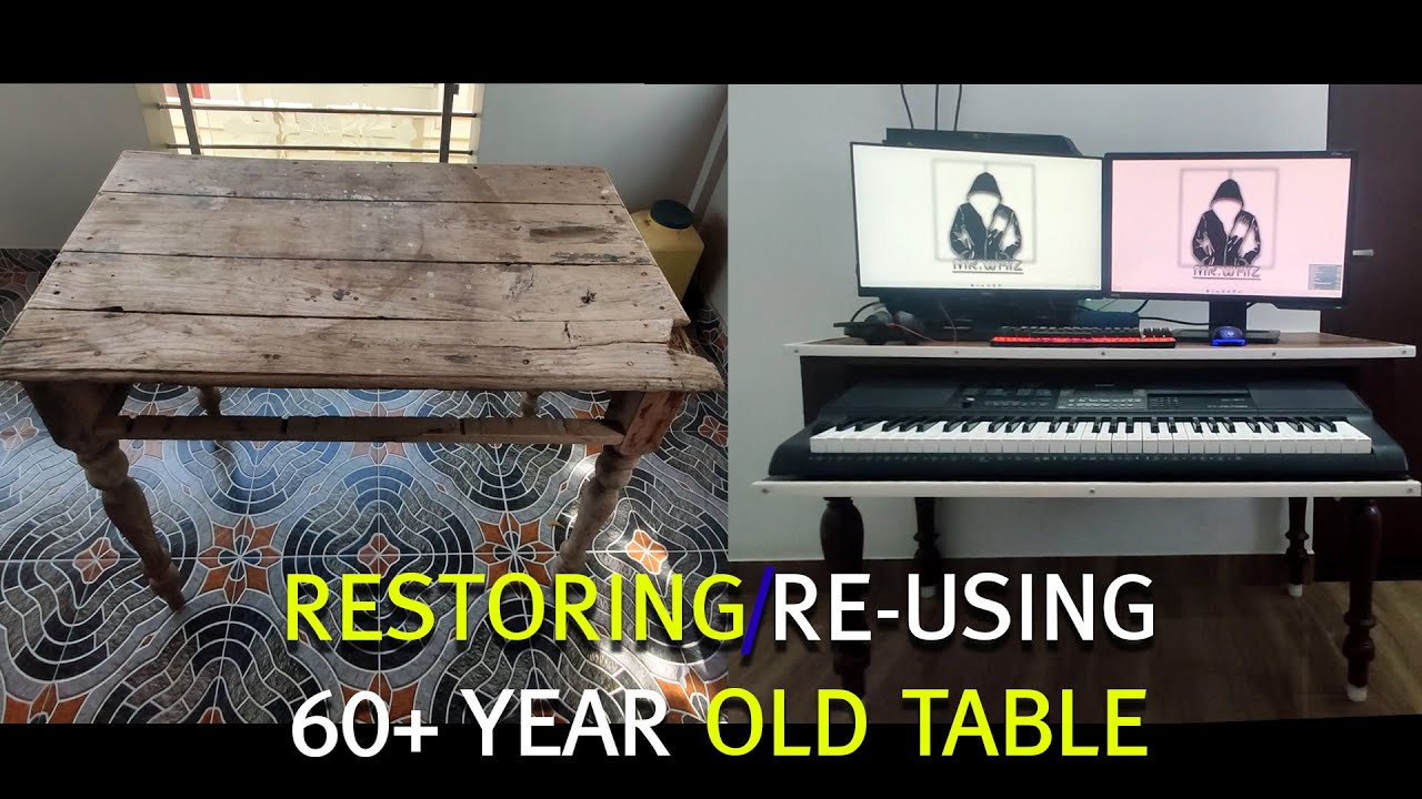 Restoring/Reusing 60-year-old Wooden Table - YouTube