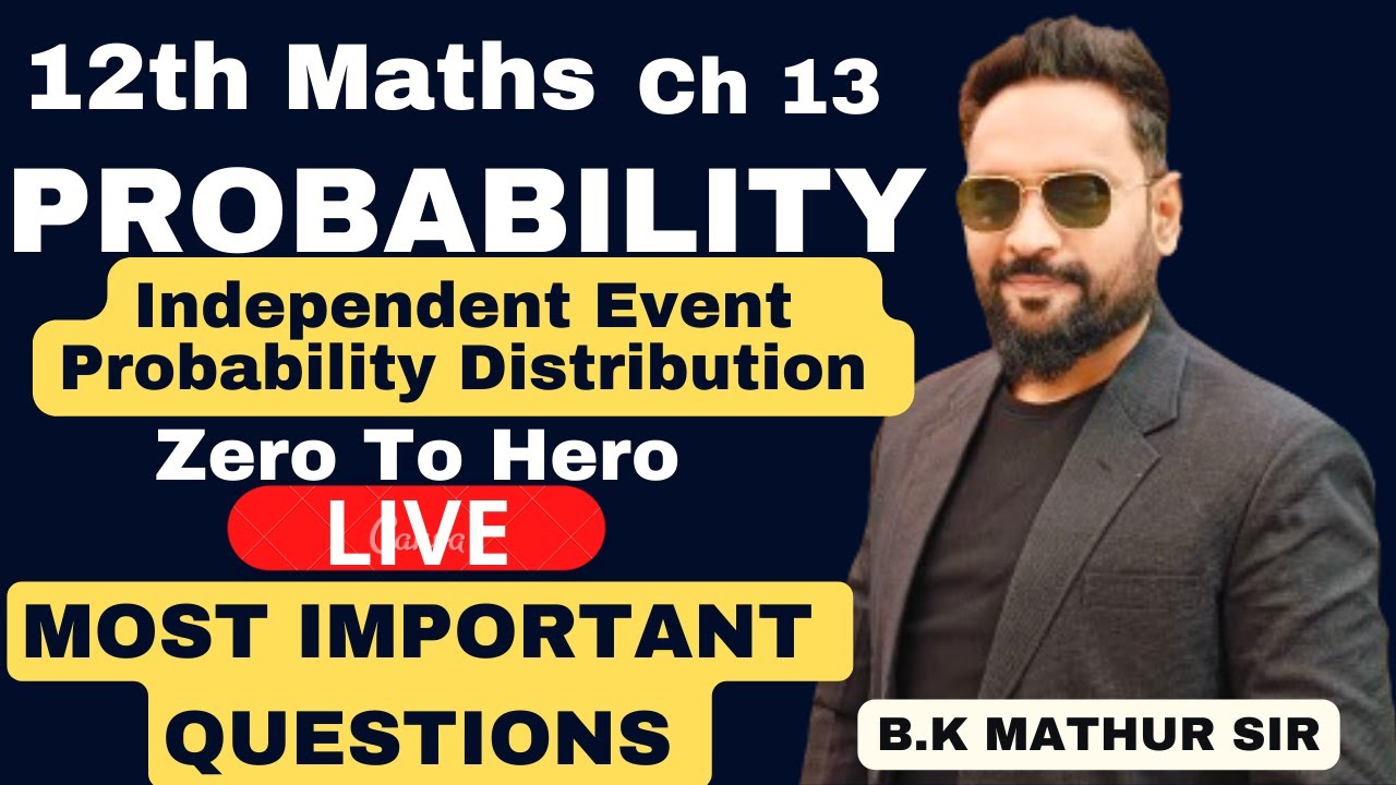 12th Independent Event & Probability Distribution #probabilty # ...