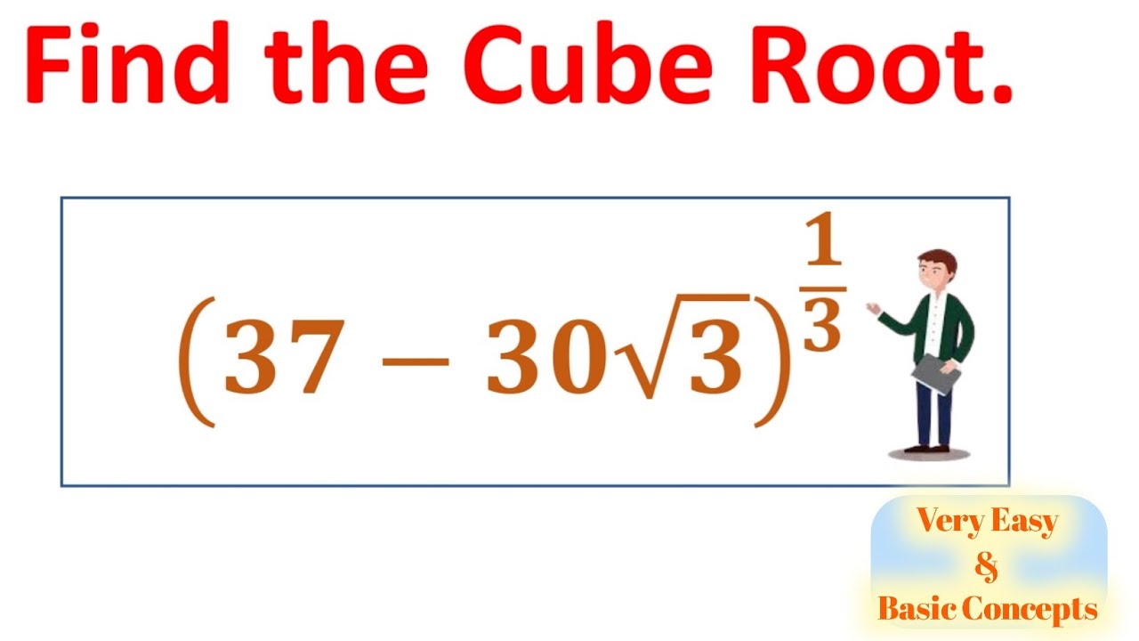 Find the Cube Root (37-30√3)^1/3 | @ABHINAYMATHS - YouTube