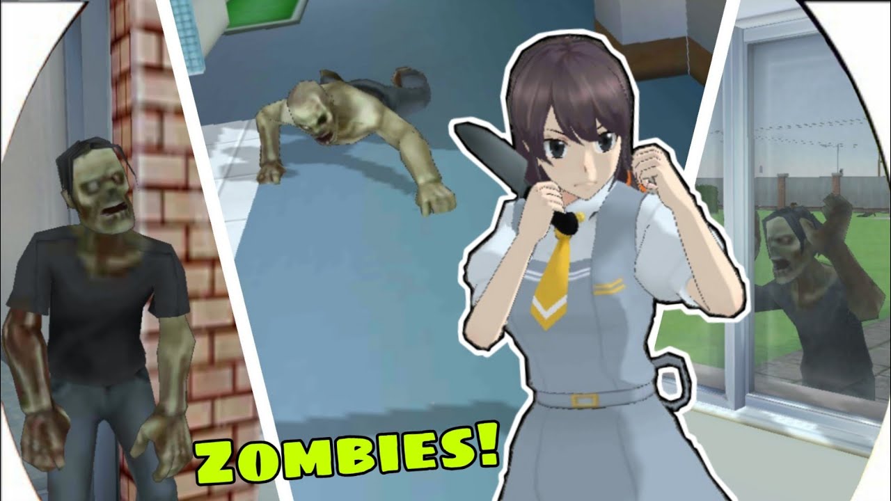 [High School Simulator] Defeating the zombies! - SchoolSim Gamer - YouTube