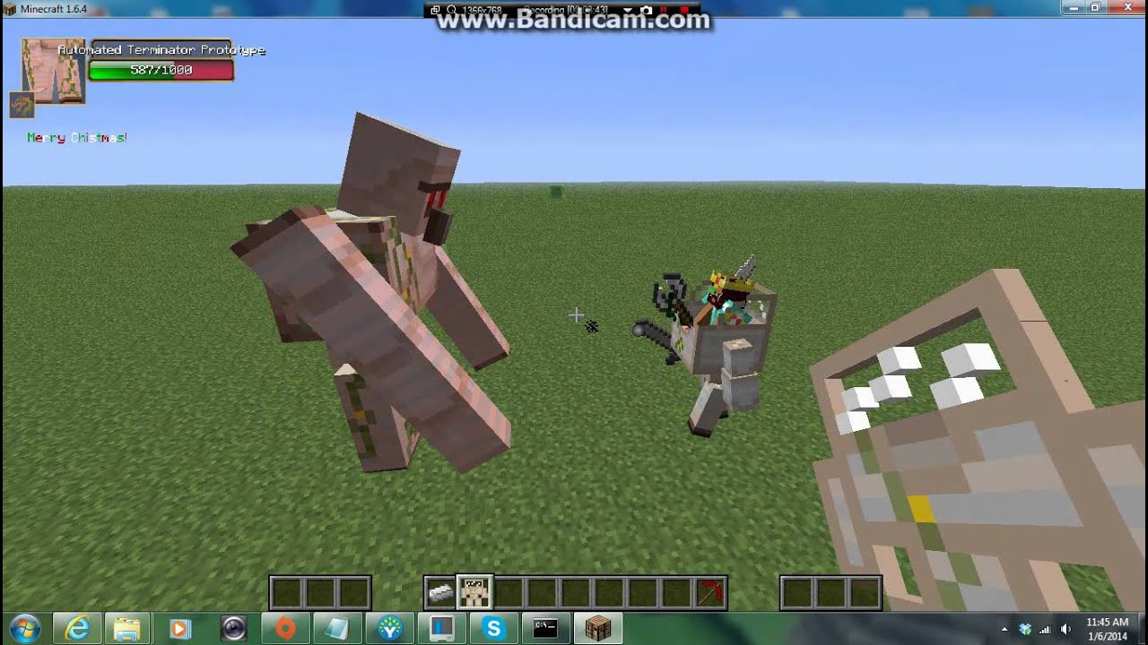 Minecraft mob battles exterminator prototype vs dwarf engineer - YouTube