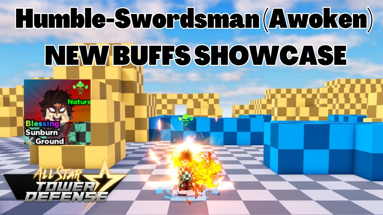Humble-Swordsman (AWOKEN) NEW BUFFS SHOWCASE (Tanjiro Demon Slayer) All Star Tower Defense ASTD ...
