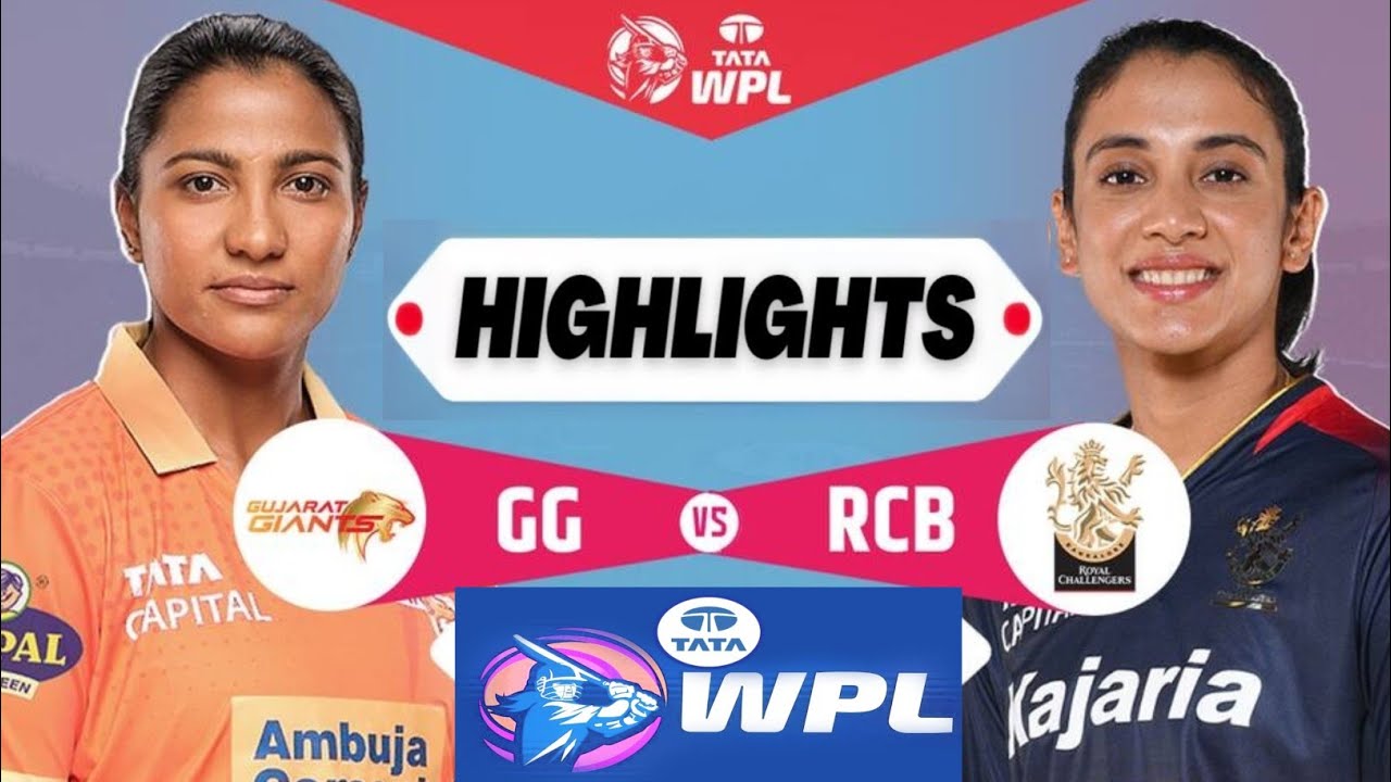 RCB vs GG wpl match highlights | rcb vs gg full match highlights 2023 ...