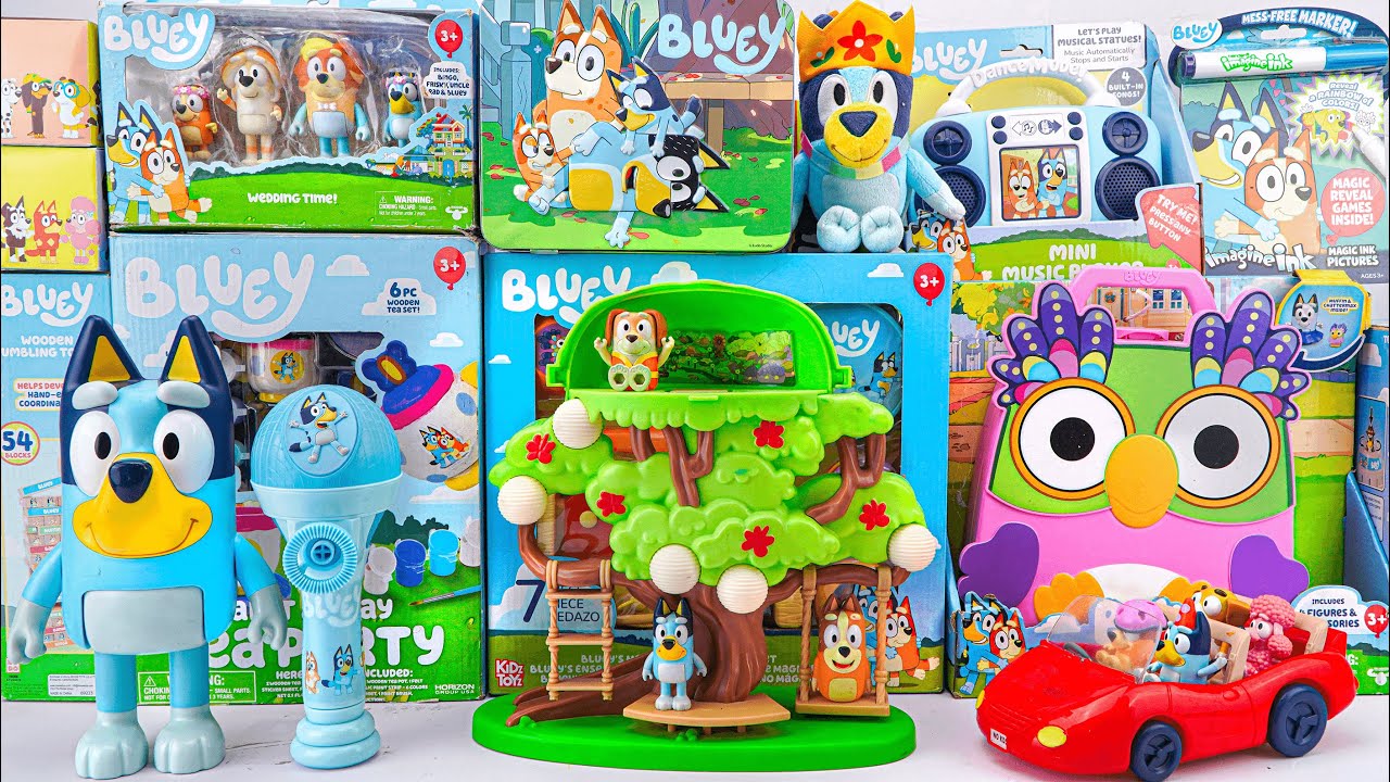 Bluey Toy Collection Unboxing Review | Bluey Tree Playset & Bluey’s ...