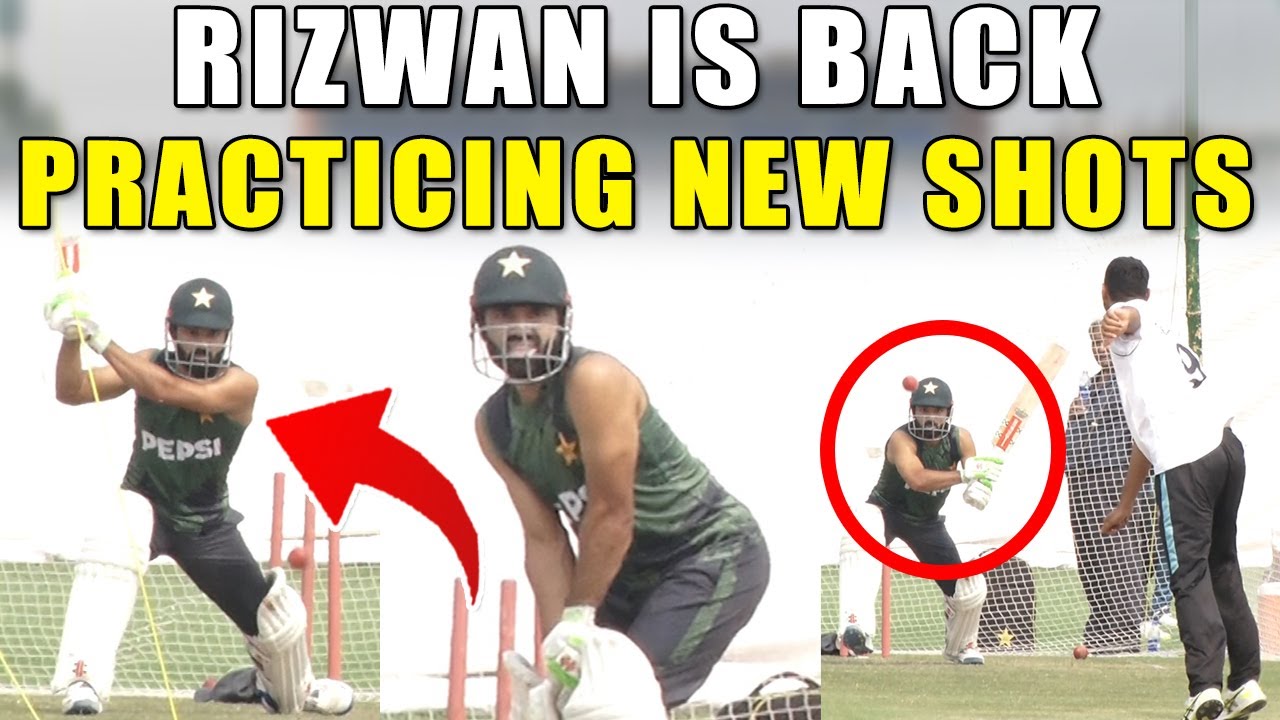 Mohammad Rizwan joined red ball 🔴 camp new batting practice video - YouTube