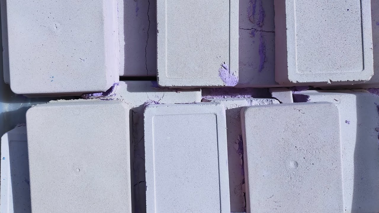 water crumbles ASMR | soft & dusty purple slab reforms - YouTube