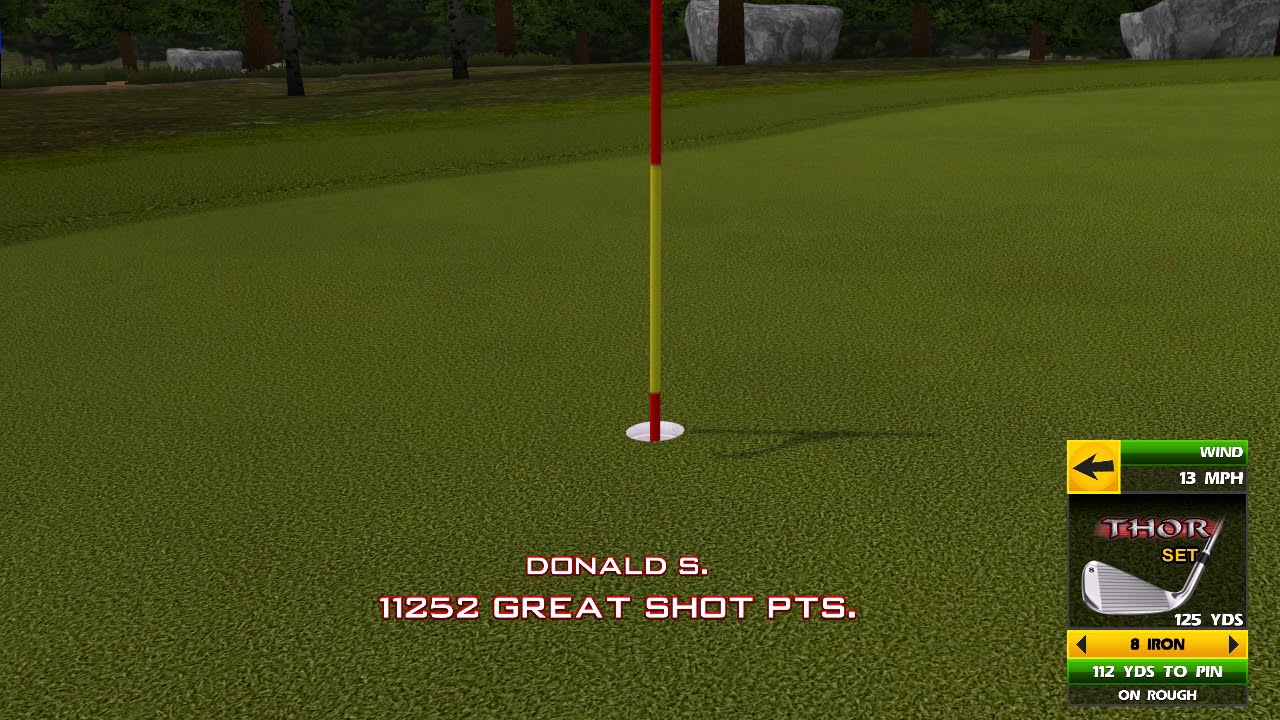 Golden Tee Great Shot on Grand Teton! - YouTube