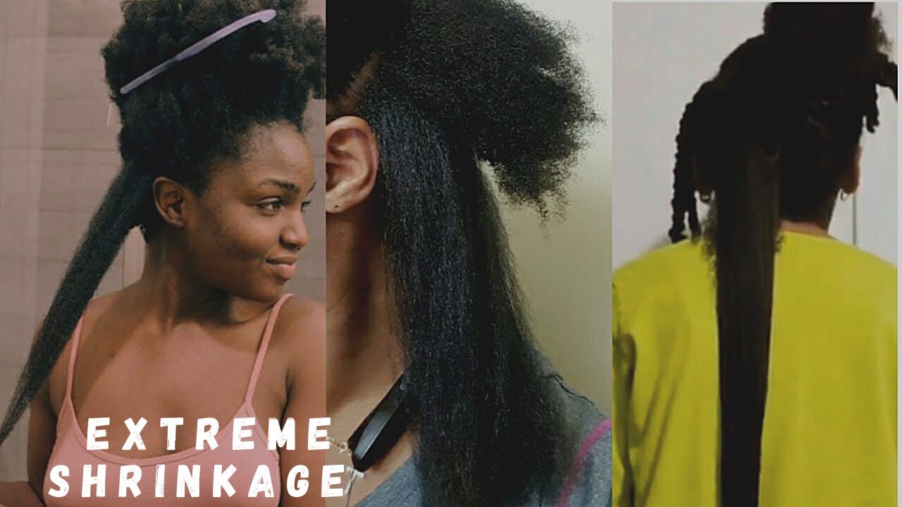 Long Hair Shrinkage | Extreme Shrinkage on 4a/4b/4C Natural Hair ...