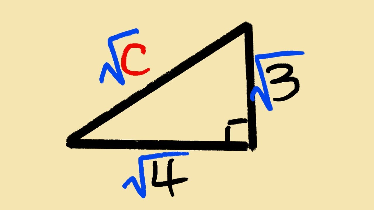 an easy radical right triangle problem - YouTube