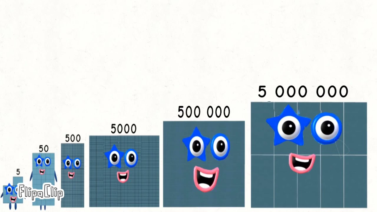 Numberblocks sneeze number 5 - 5,000,000 - YouTube