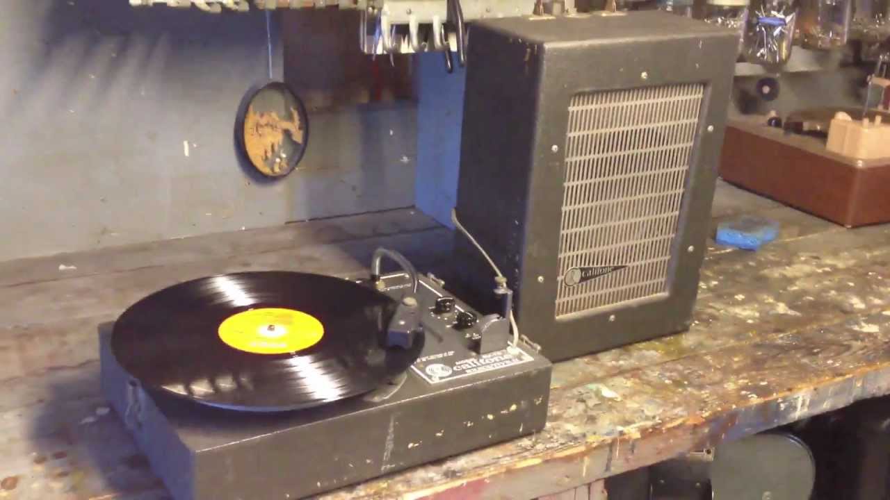 Califone 6U-7C Portable/School Record Player - YouTube