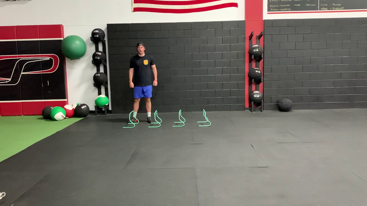 1-leg Medial-Lateral Hurdle Hops without Stick - YouTube