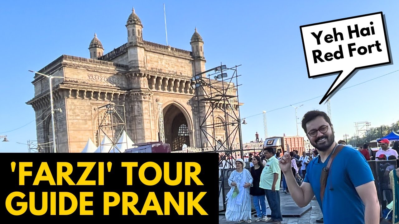 FAKE TOUR GUIDE AT GATEWAY OF INDIA | BECAUSE WHY NOT PRANK - YouTube