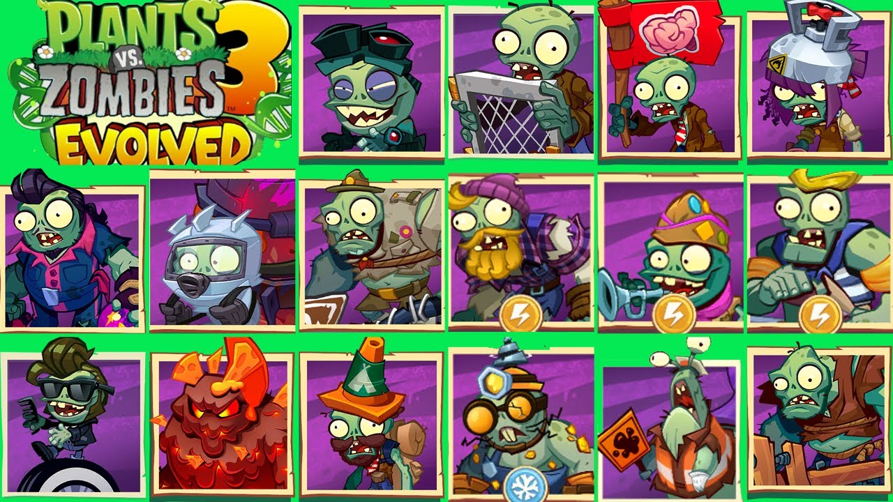Plants vs Zombies 3: Evolved - All Zombies Showcase (Update 26.3.6 ...