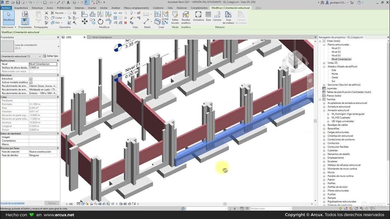 CURSO REVIT Clase: 4.11 Modelado de cimentaciones Parte 3 - YouTube