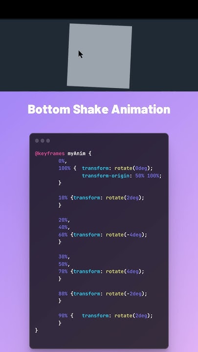 Bottom shake animation in css #css #shorts - YouTube