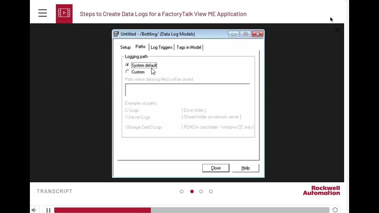 Steps to Create Data Logs for a FTView ME - YouTube