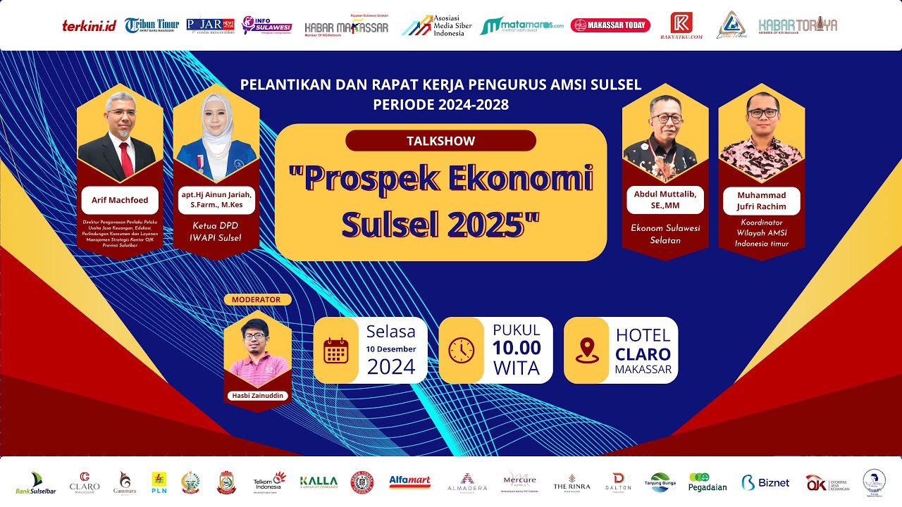 PELANTIKAN DAN RAPAT KERJA PENGURUS AMSI SULSEL PERIODE 2024-2028 - YouTube
