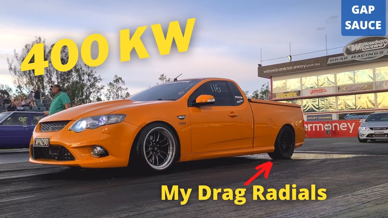 GT500 Supercharged FG XR8 - Drag Strip on Slicks - YouTube