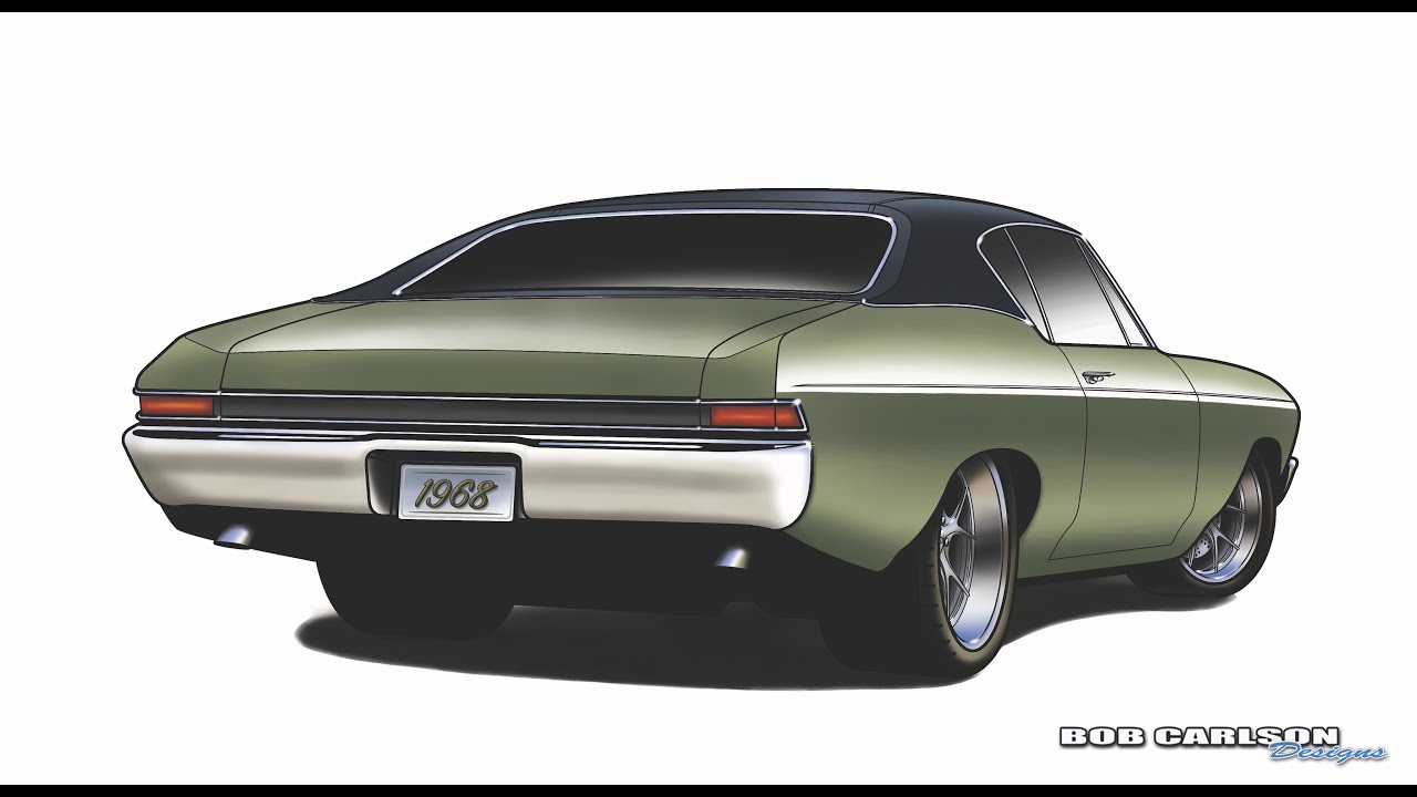 Drawing A 1968 Chevelle In Photoshop - YouTube