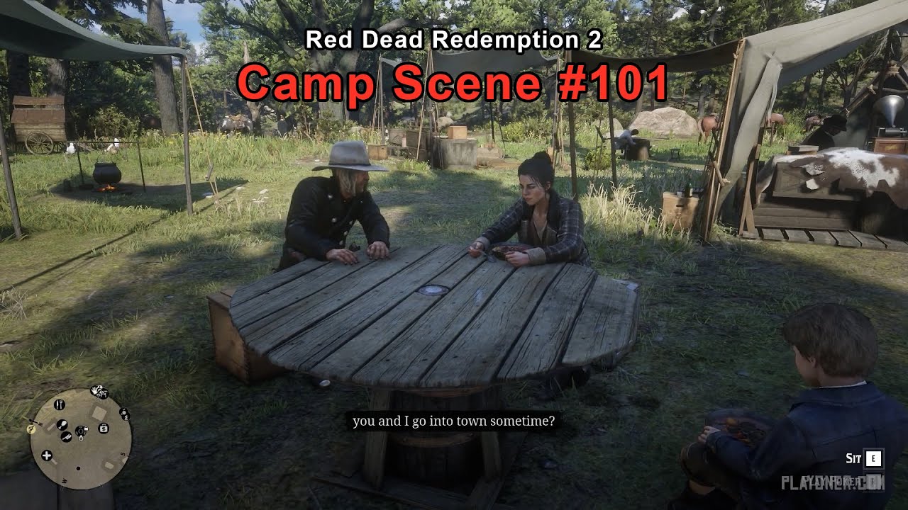 Micah wants to go into town with Abigail - Camp Scene #101 - Red Dead ...