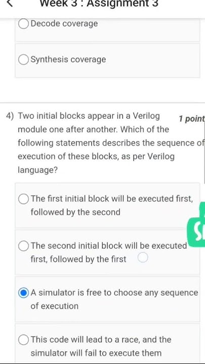 NPTEL | SWAYAM | VLSI DESIGN FLOW RTL TO GDS #vlsi #exam #nptelexam | WEEK 3 | ASSIGNMENT ...