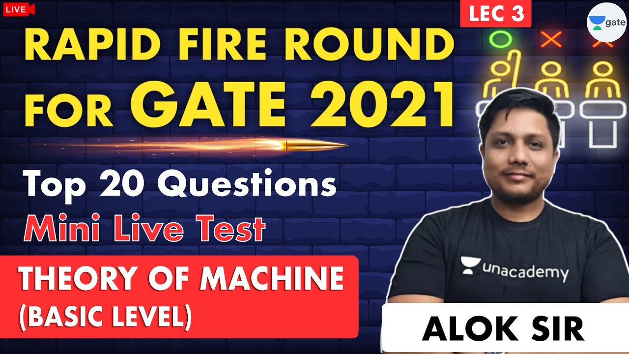 "Rapid Fire Round for GATE 2021 Top 20 Questions mini Live Test Theory ...