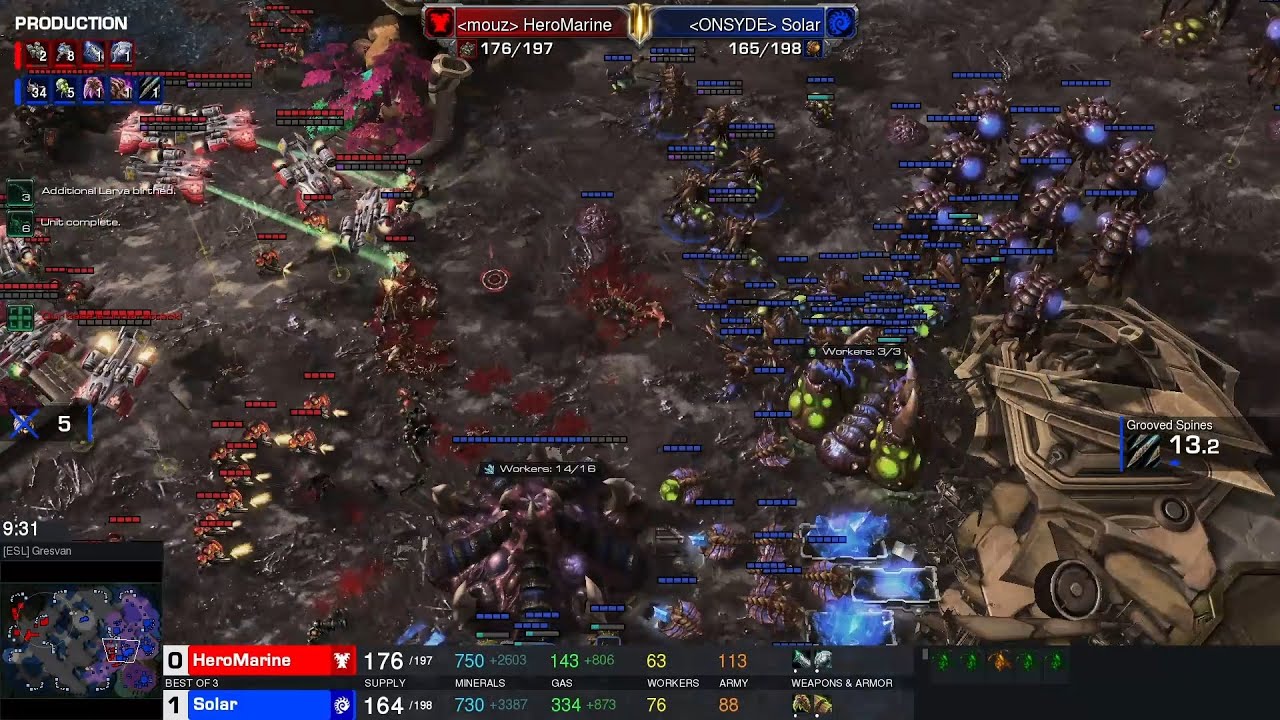 Starcraft II HomeStory Cup XXIII 2023 Jun30 HeroMarine(T) v Solar(Z ...