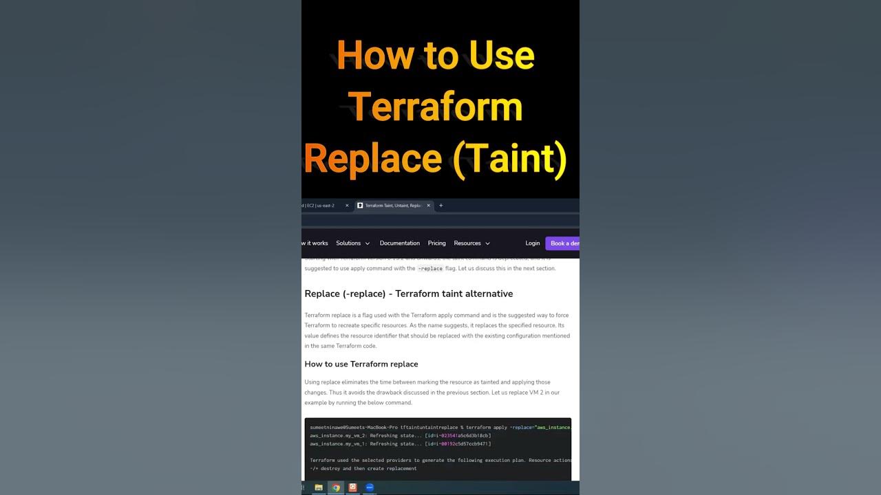 How To Use Terraform Replace Command Terraformintamil Youtube