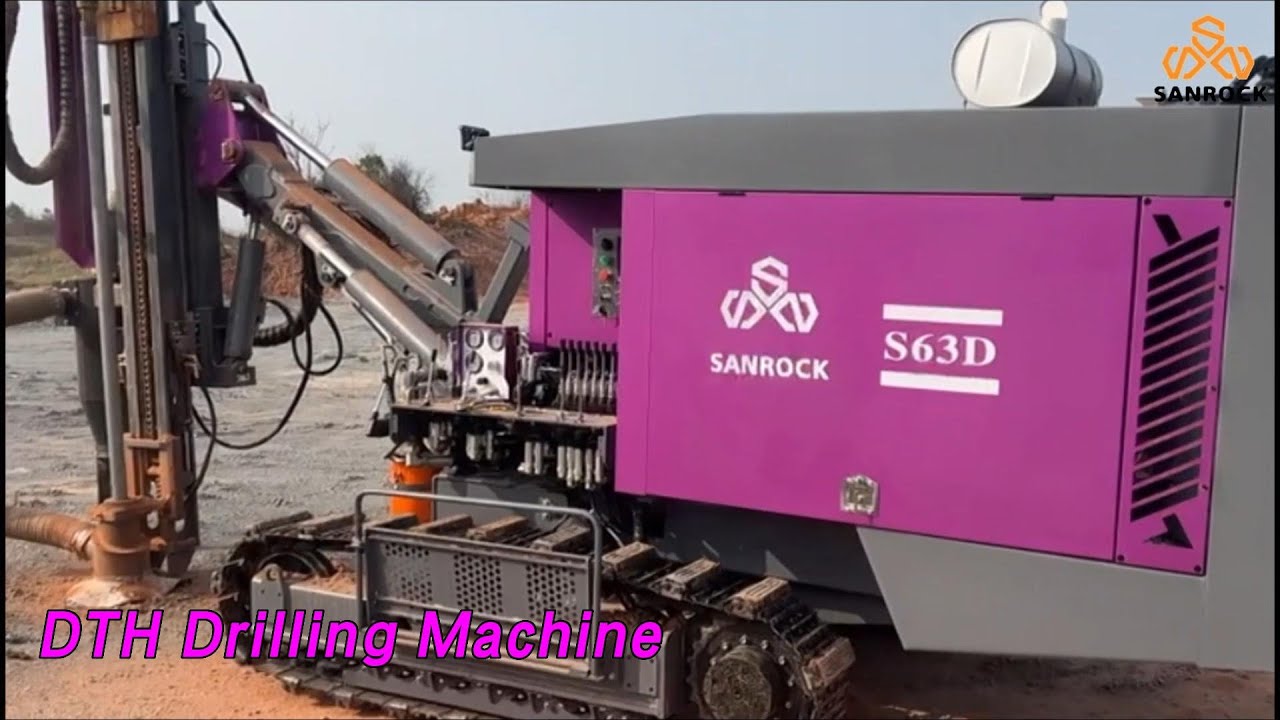 Borehole DTH Drilling Machine 30m Depth Diesel Type For Mining - YouTube