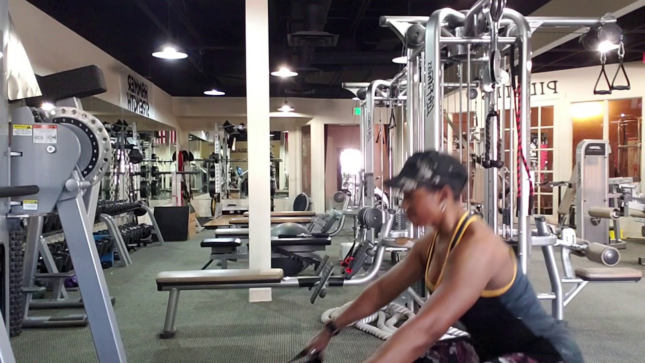 Cable squat and row - YouTube