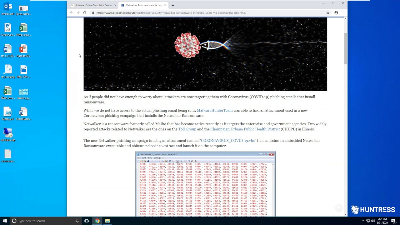 Netwalker Ransomware with COVID-19 Themed Lure - YouTube