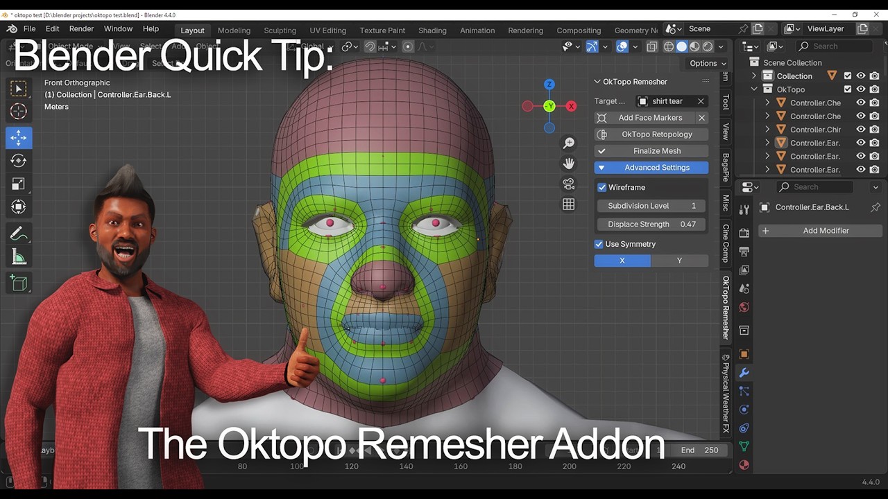 Blender Quick Tip: The Oktopo Remesher addon - YouTube
