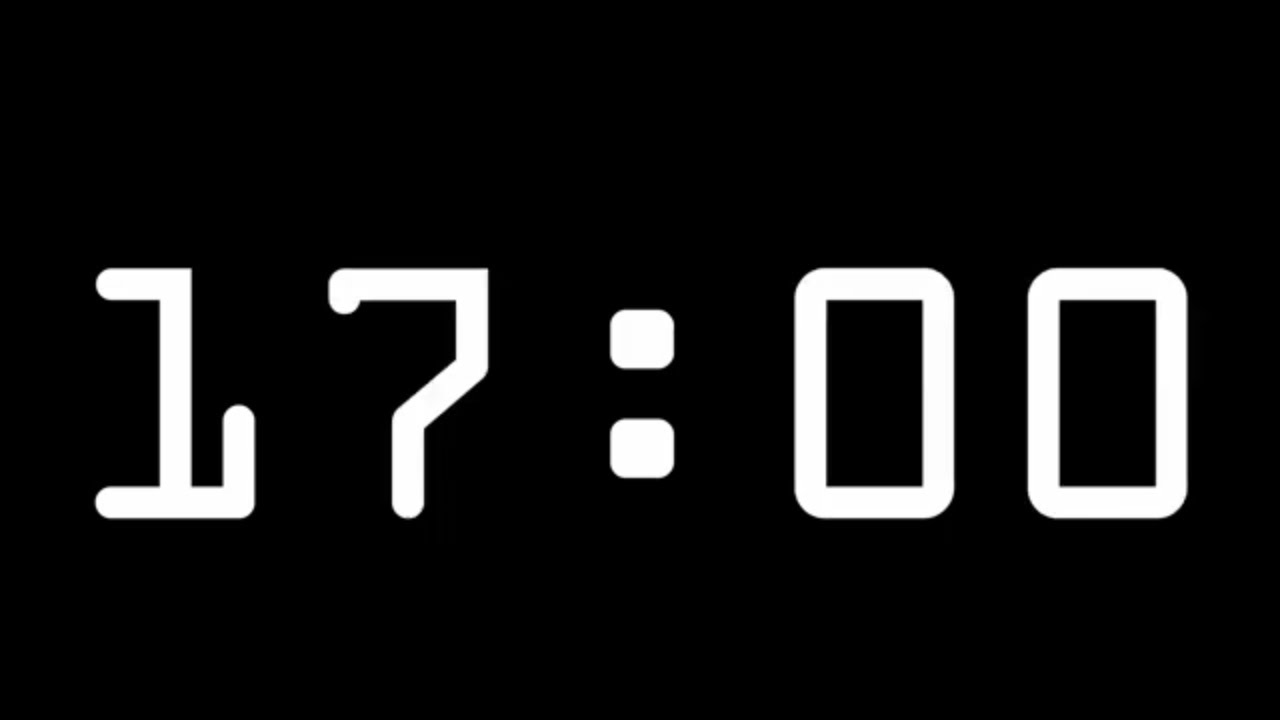 17 Minute Timer with Alarm (Count Up Stopwatch) - YouTube