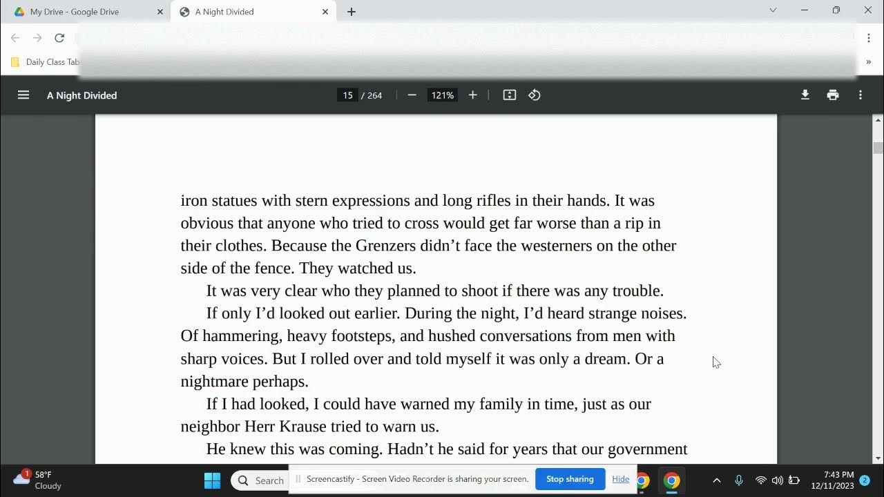 A Night Divided Chapter 1 - YouTube