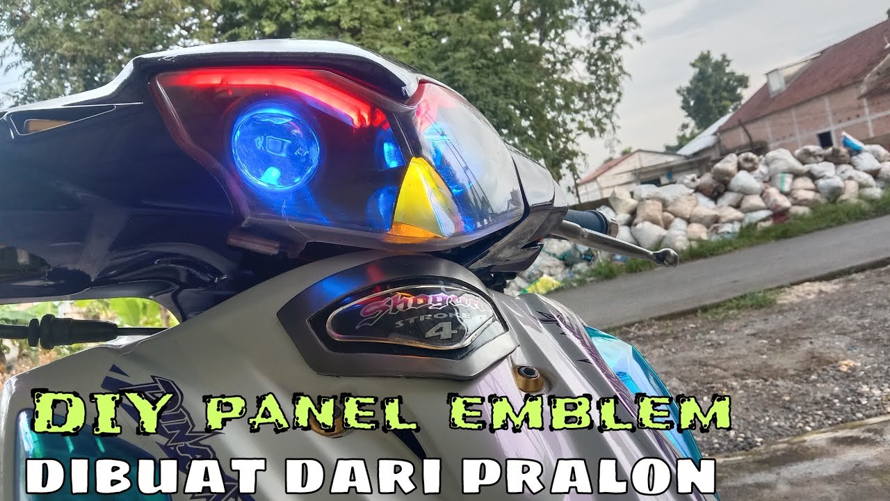 DIY Emblem Panel Motor Dari Pralon | membuat emblem suzuki shogun sp ...