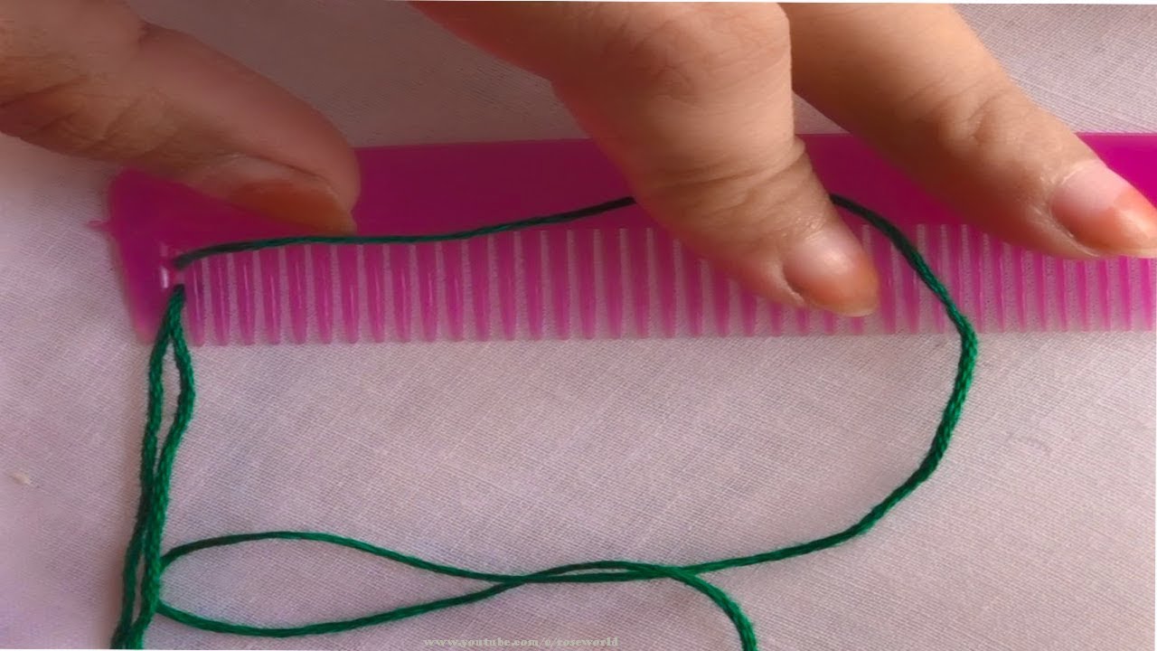 Hand Embroidery Tips Tricks #2 | diy hand embroidery using hair comb ...