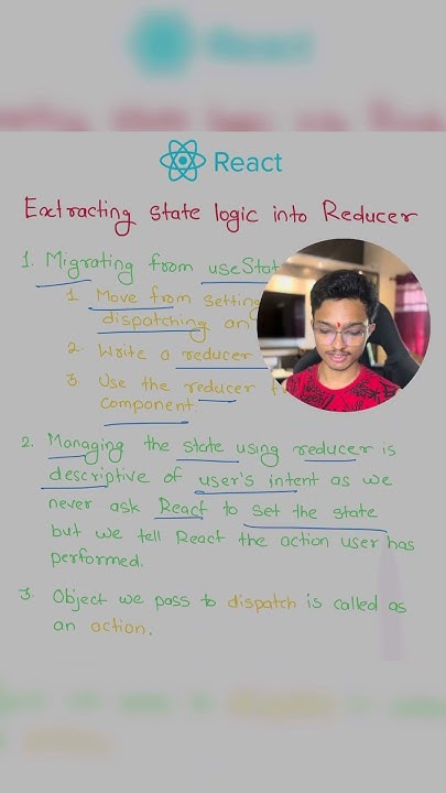 Extracting state logic into reducer #reducer #reactjs #reactplaylist #reactjsomlondhe #omlondhe ...