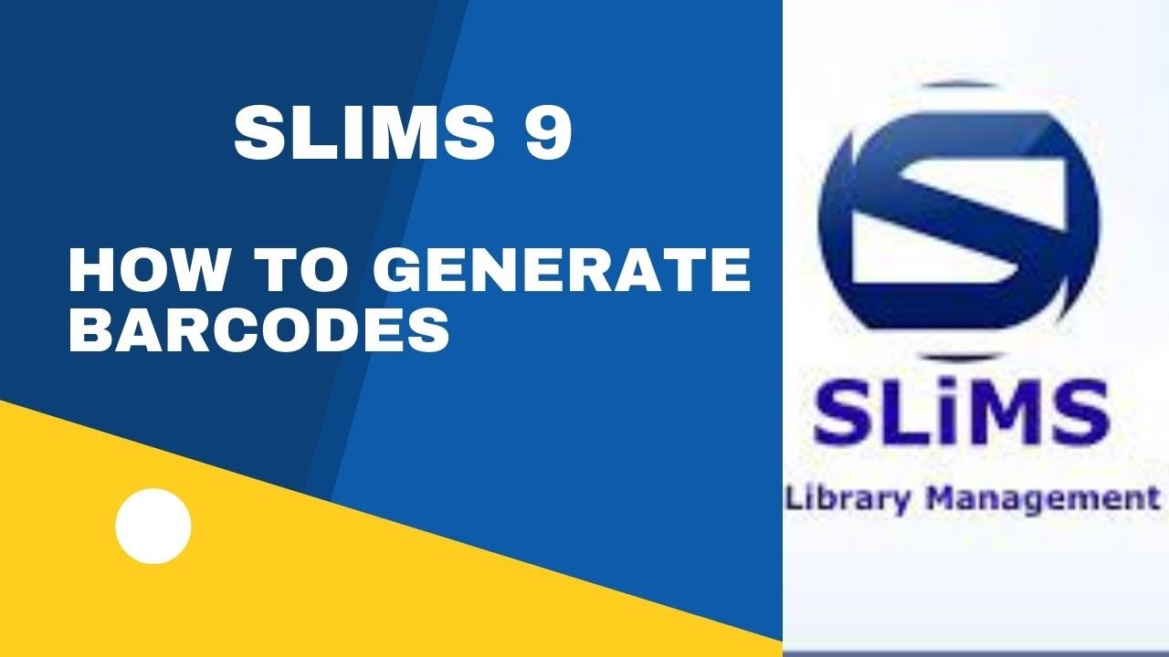 How to Generate Barcodes in SLIMS 9 - YouTube