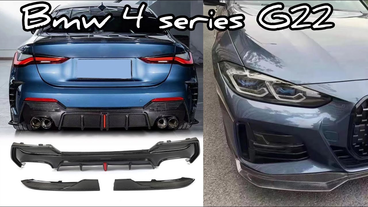 BMW G22 4 Series 440i Carbon Fiber Lip Spoiler & Diffuser in Dubai🇦🇪 ...