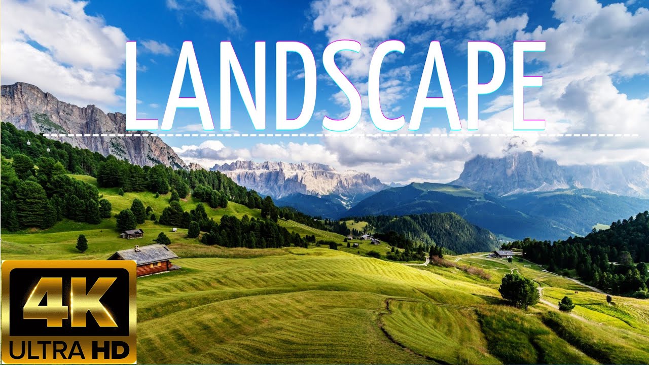 DRONE FLYING OVER LANDSCAPE (Relaxing Music) - 4K Video HD - YouTube