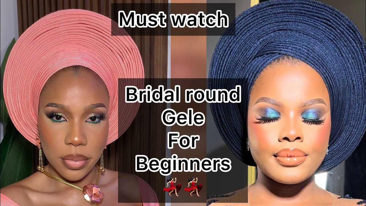 Bridal Round gele for beginners n upgrade 🥰 must watch trust me #fyp # ...