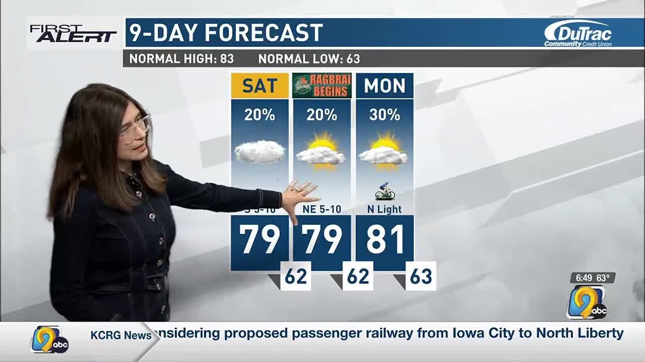 KCRG First Alert Forecast: Saturday morning, July 20 - YouTube