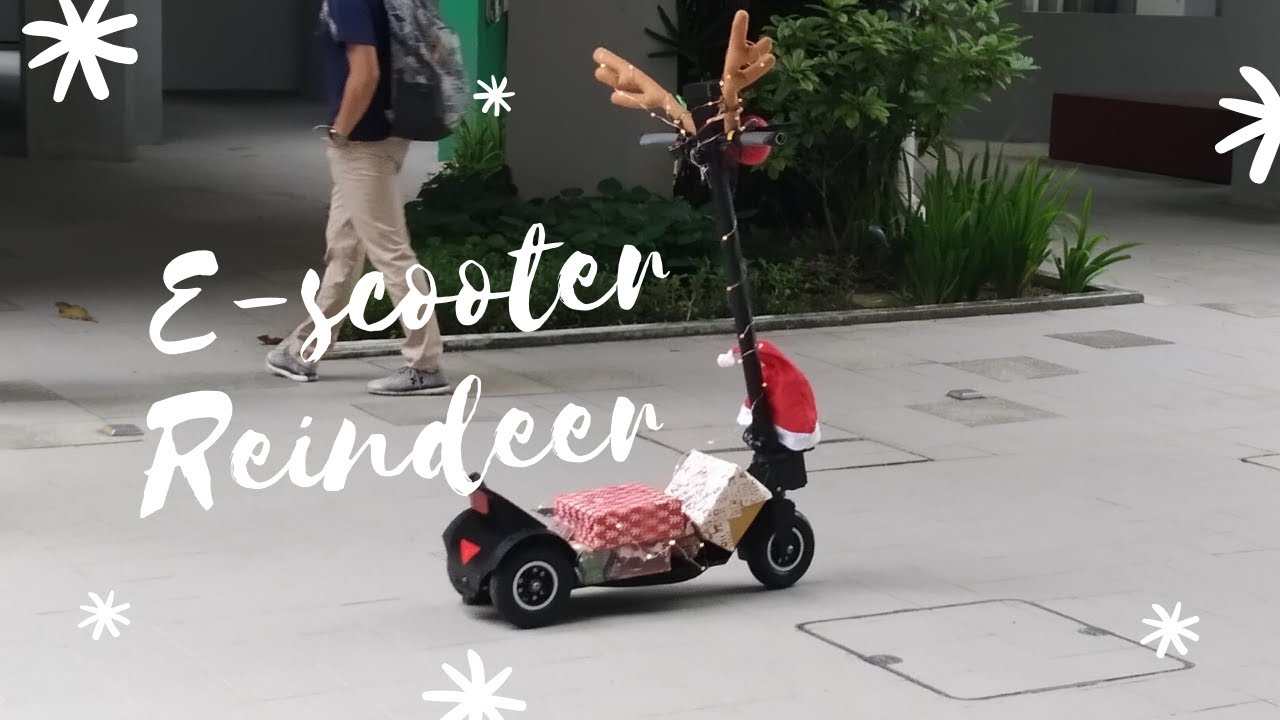 Autonomous E-scooter Reindeer Delivering Presents For Christmas! - YouTube