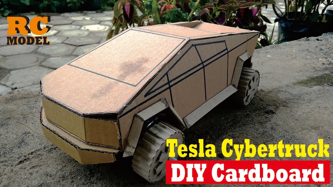 HOW TO MAKE CAR - RC MODEL TESLA CYBERTRUCK - DIY FROM CARDBOARD - YouTube